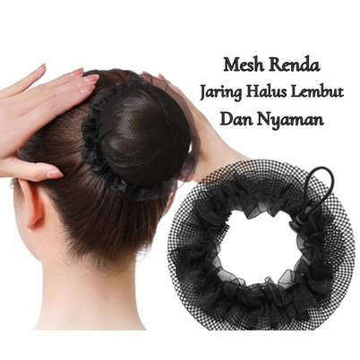 Jual Harnet Ballerina Bun / Hairnet Pembungkus Sanggul / Hairnet tebal ...