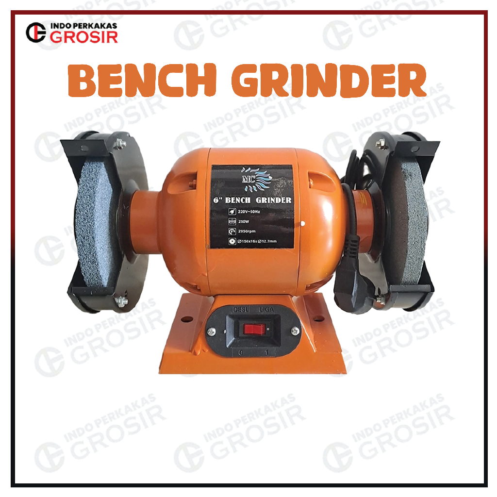 Jual Mesin Gerinda Duduk 5 & 6 Inch/ Bench Grinder Duduk 5" 6" MC Tech ...