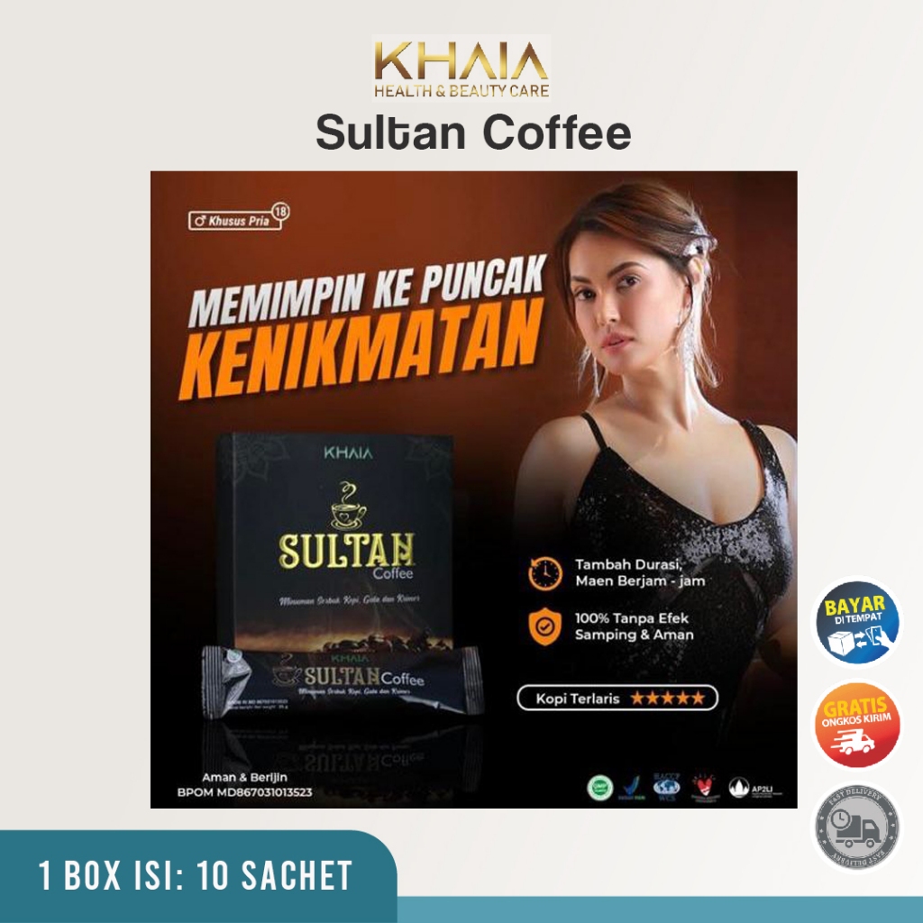 Jual Khaia Sultan Coffee Kopi Kesehatan Pria 1 Box isi 10 Sachet | Shopee Indonesia