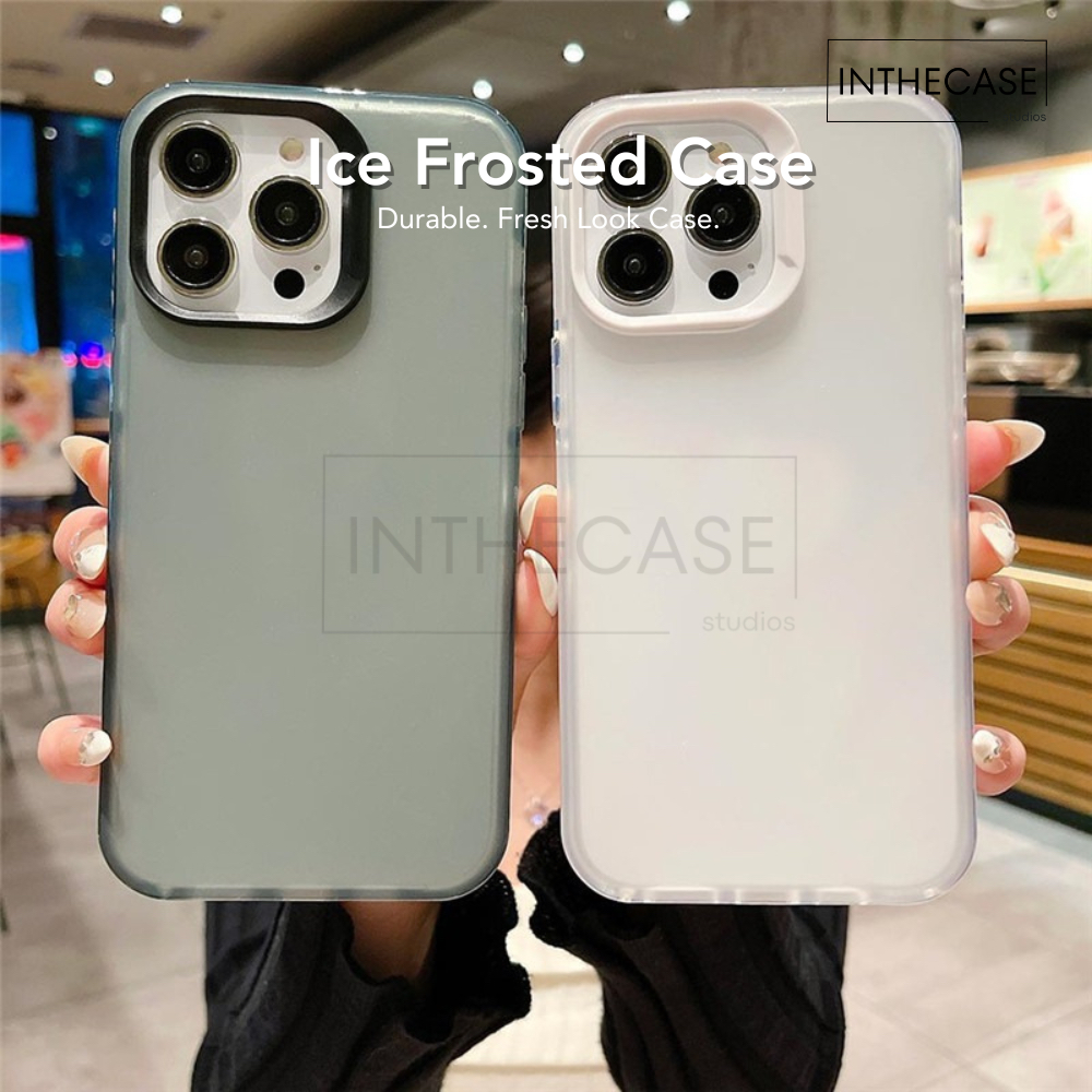 Jual Ice Case for Ip X 11 12 13 14 15 Pro Plus Promax Frosted Matte ...