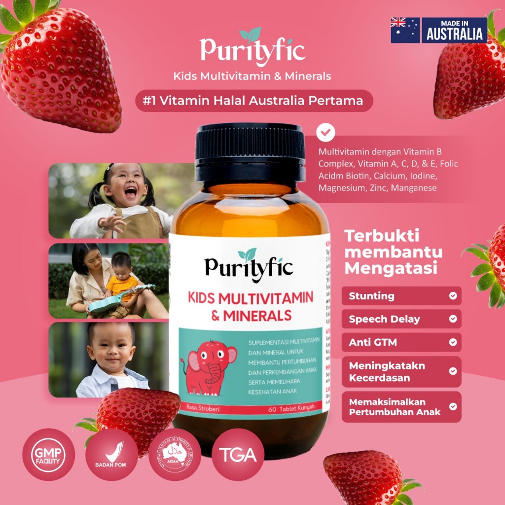 Jual (Official) Purityfic Kids Multivitamin & Minerals 60 Tablet Hisap ...