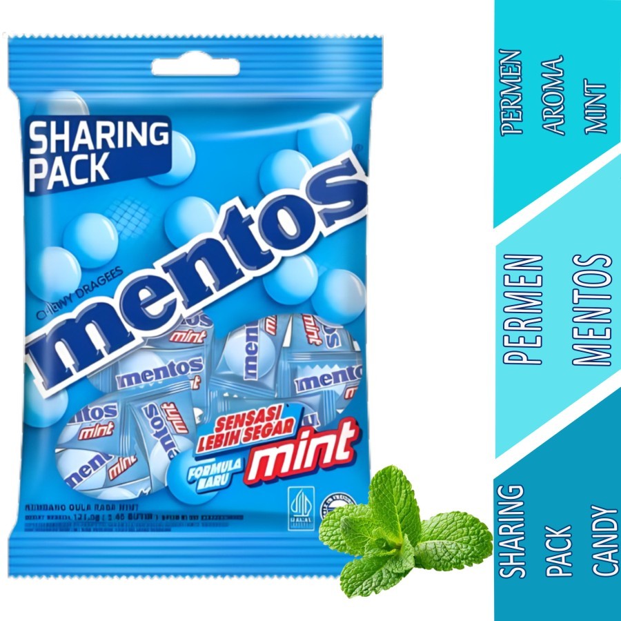 Jual Permen Aroma Mint - Permen Mentos - Sharing Pack Candy - 121.5gr ...
