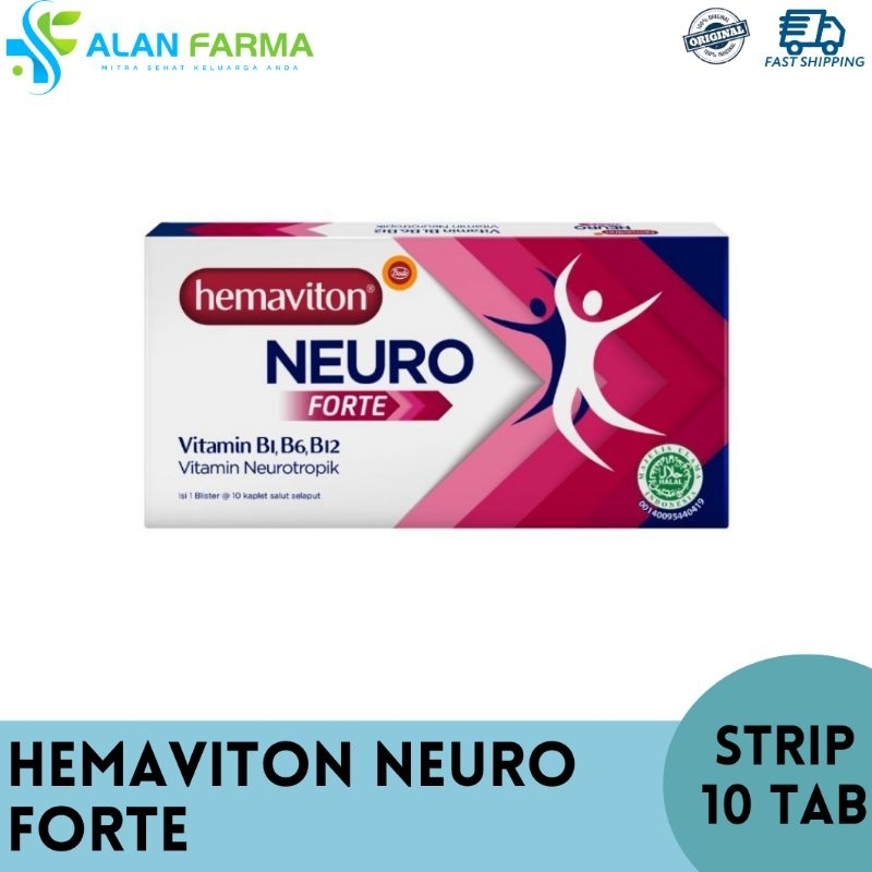 Jual Hemaviton Neuro Forte Strip isi 10 Tablet | Vitamin B Complex ...
