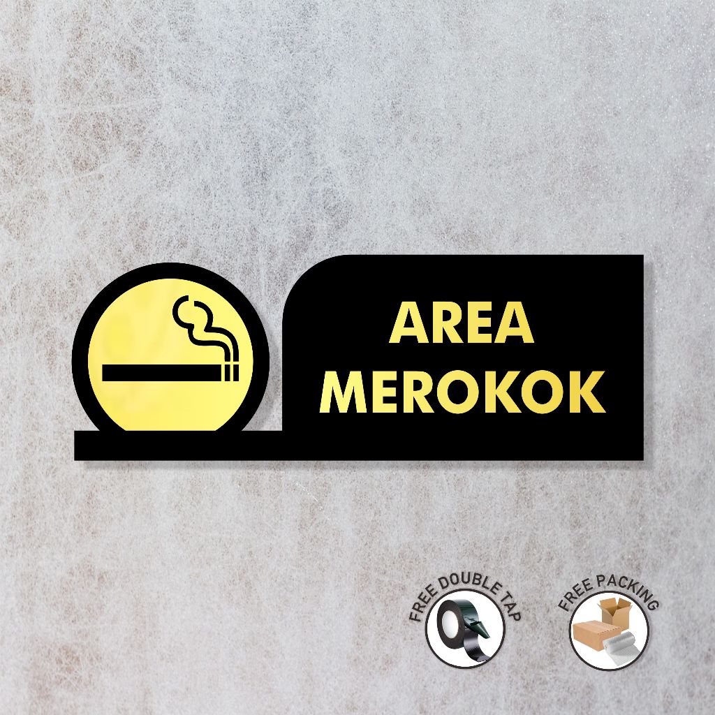 Jual Sign Akrilik AREA MEROKOK | Hiasan dinding area merokok | Shopee ...