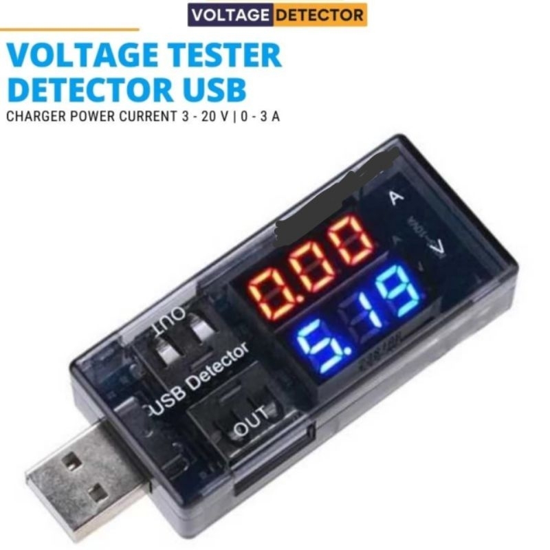 Jual Multimeter Voltmeter USB Charger Power Current Voltage Tester ...