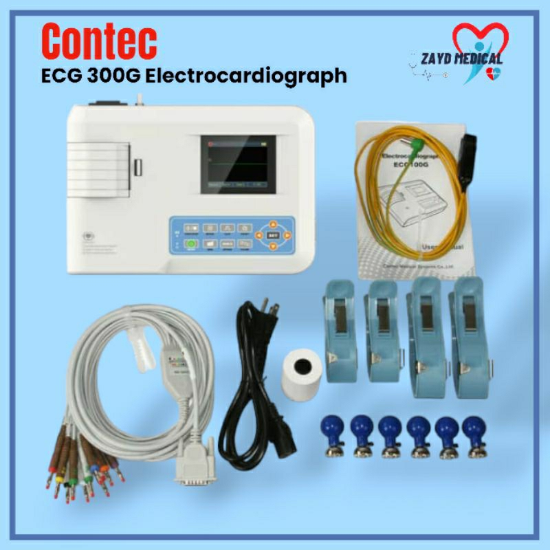 Jual CONTEC-ECG 300G ELECTROCARDIOGRAPH/ ECG 3 CHANNEL CONTEC | Shopee ...