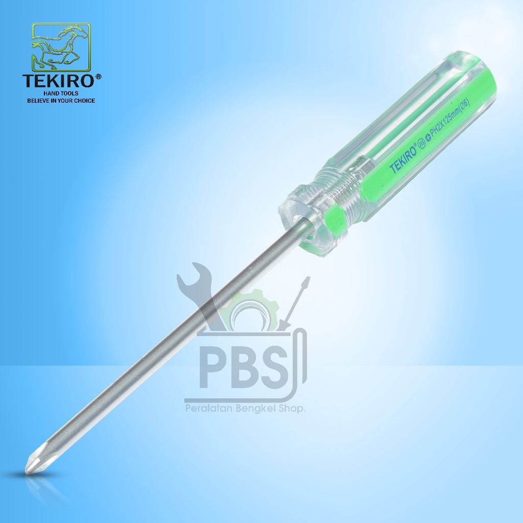 Jual Obeng Plus TEKIRO PH2x125mm (diameter 6mm) untuk bongkar motor ...