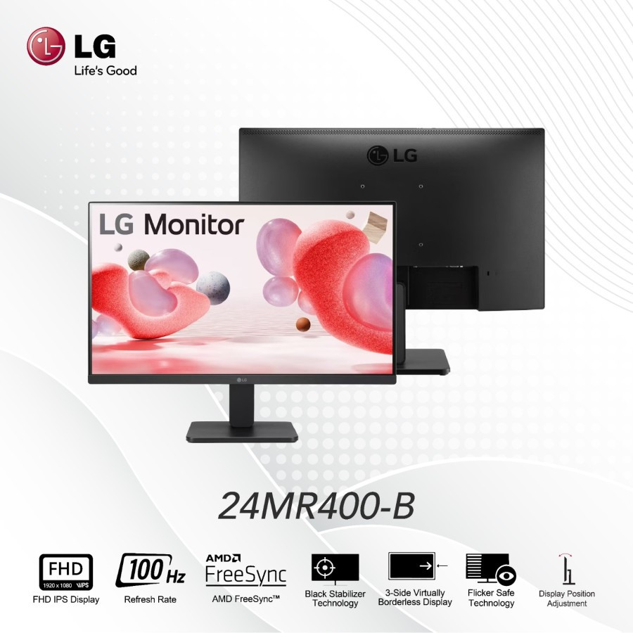 Jual Monitor Led LG 24MR400-B 24 inch 3-Side FHD IPS with AMD FreeSync ...