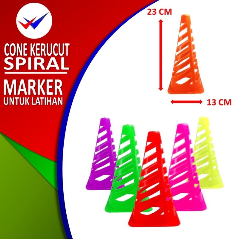 Jual Cone kecil Kerucut Crucut Marker Latihan Bola Slalom Skate Basket ...