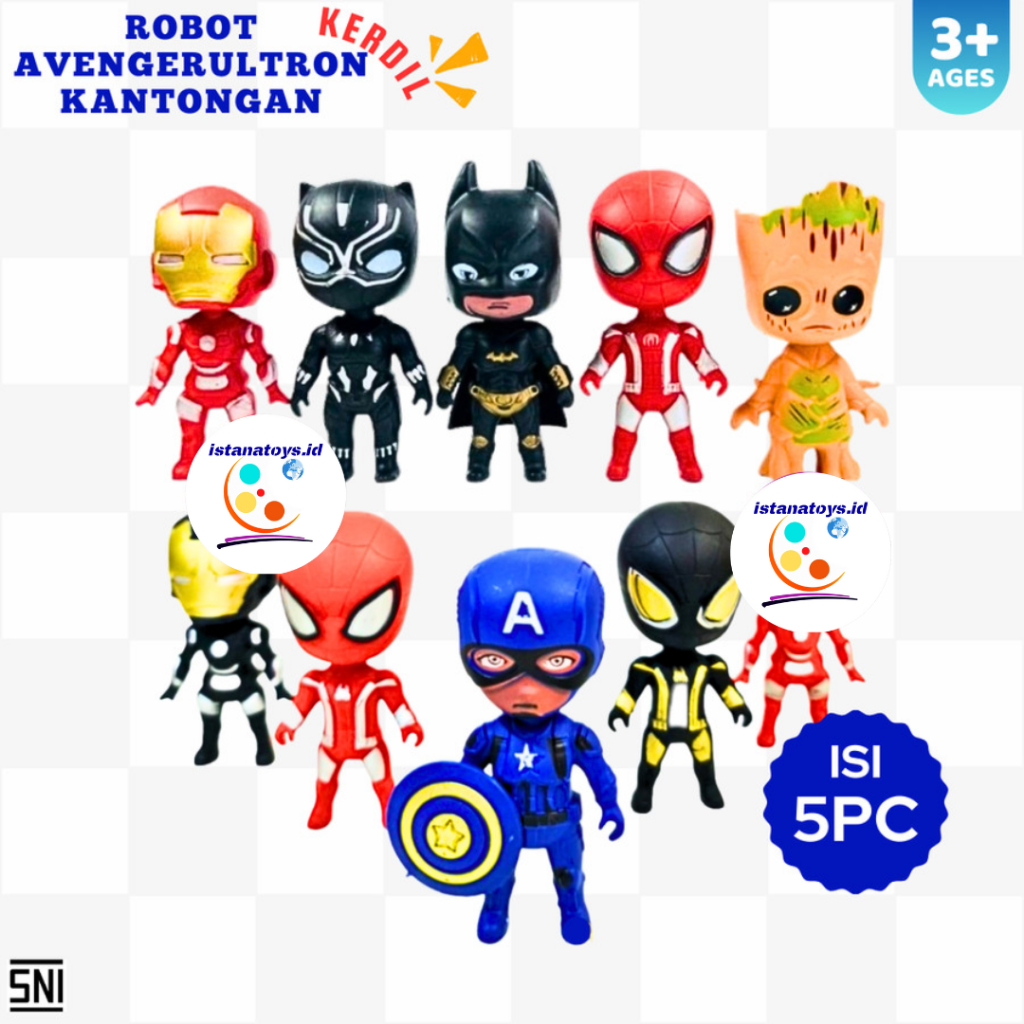 Jual ID Mainan Figure Mini Avenger isi 5pc KANTONGAN | Shopee Indonesia