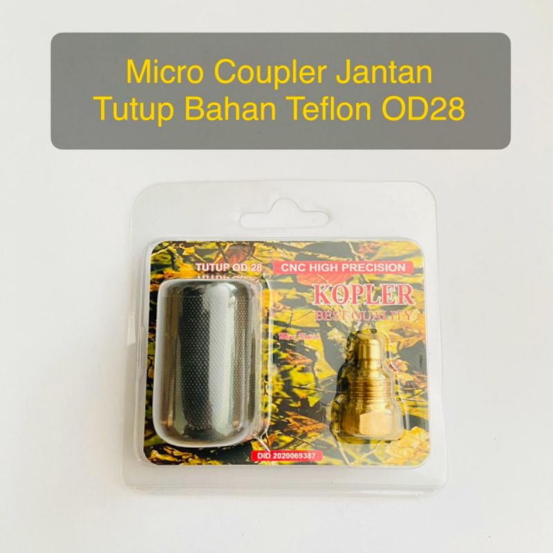 Jual Micro coupler jantan tutup OD28 / Coupler pompa angin | Shopee ...