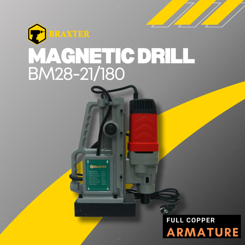 Jual BOR MAGNET / MAGNETIC DRILL MACHINE (BM28-21/180) BRAXTER | Shopee ...