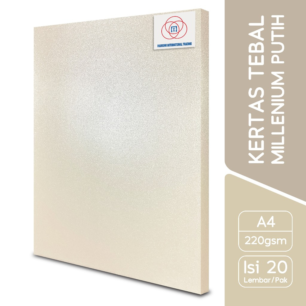 Jual Margono Kertas Warna A4 Millenium Putih 220 gsm - 20 Lembar ...