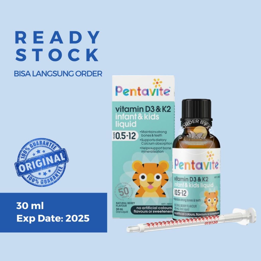 Jual Pentavite Vitamin D3 & K2 Infant & Kids Liquid 30ml | Shopee Indonesia
