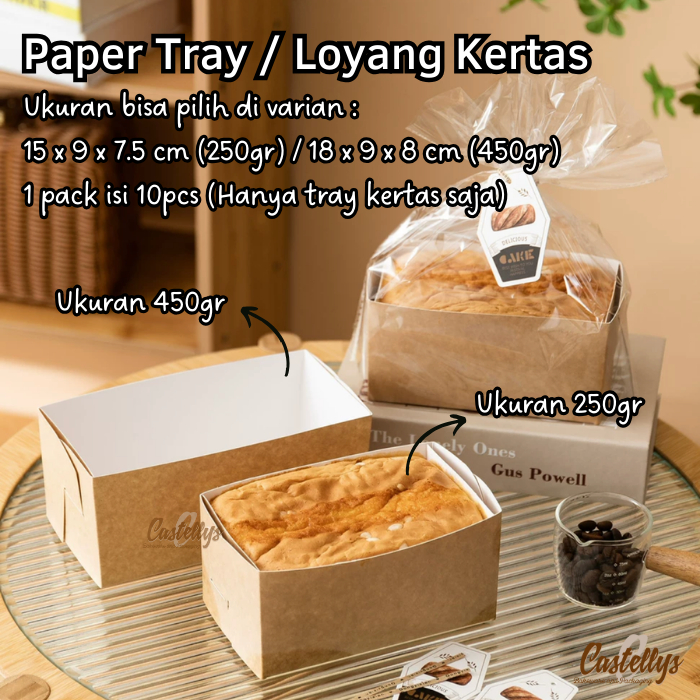 Jual Paper Tray Oven Loyang Kertas Baking 250gr / 450gr Roti Tawar ...