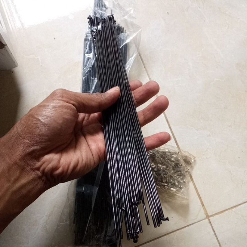 Jual Ruji Sepeda balap 700c ukuran 283 Warna Hitam non stenlis | Shopee ...