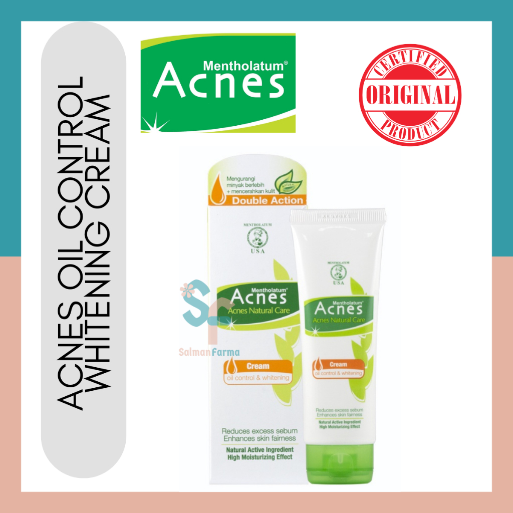 Jual Acnes Natural Care Oil Control & Whitening Cream - 40gr | Shopee ...