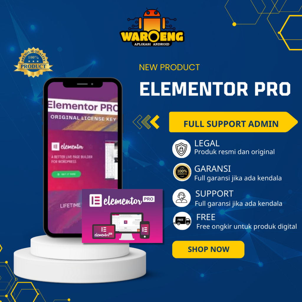 Jual Elementor Pro lisensi Auto Update 100% Original Pertahun + Full personal support | Shopee ...