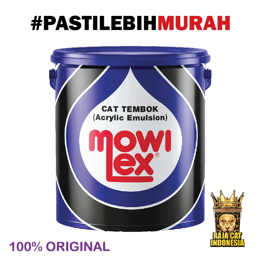 Jual Cat Tembok / Plafon Mowilex Emulsion Warna Putih E100 2.5 Liter ...