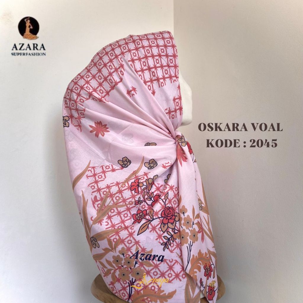Jual Azara Motif part 1 Scarf Kerudung Hijab Segi Empat (Voal Motif ...