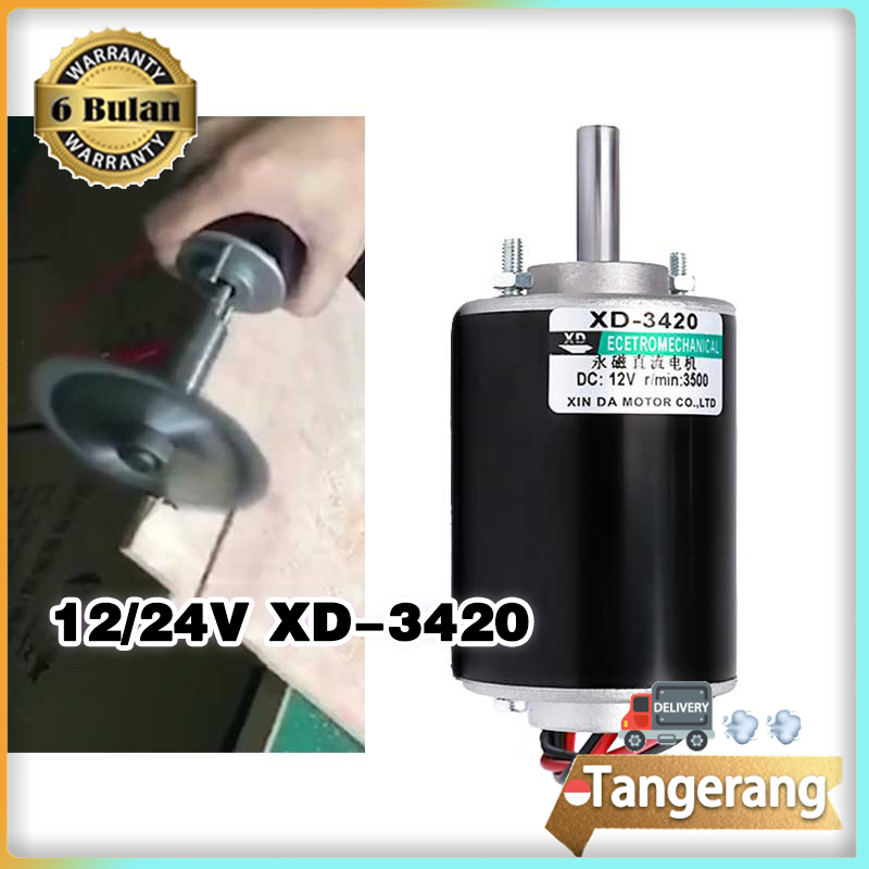 Jual XD-3420 Dinamo Motor DC 12v/24v 30W Regular High Speed Motor ...