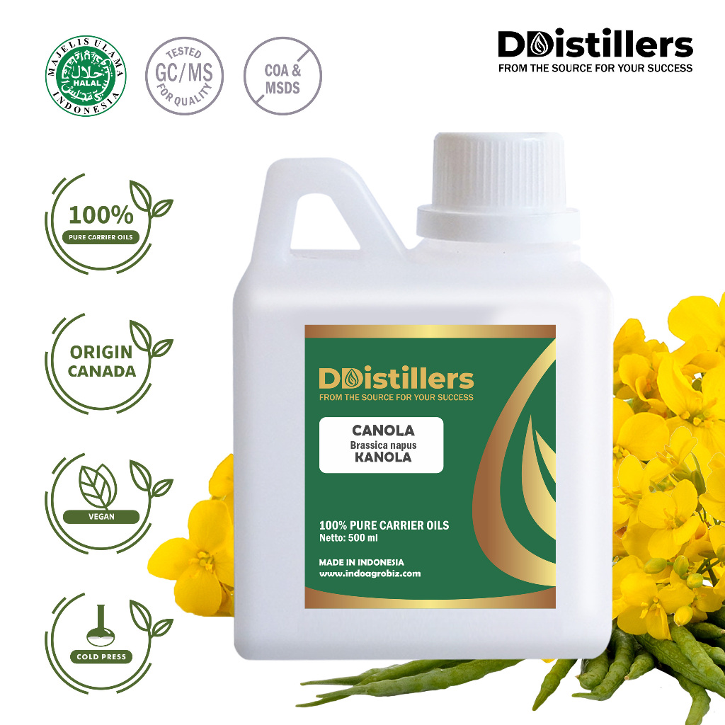 Jual Canola / Canola Carrier Oil Pure 100% Vol 500 ML HDPE - 1 L HDPE ...