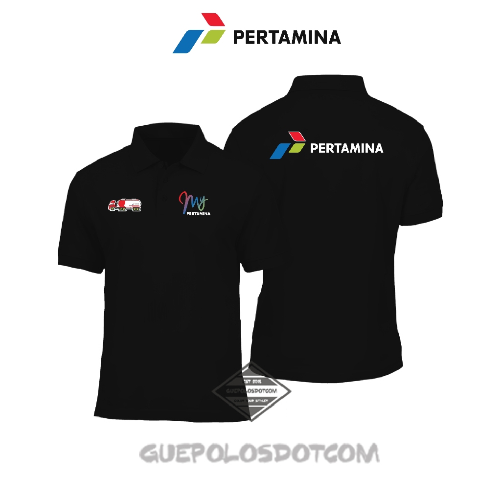 Jual POLOSHIRT KERAH PERTAMINA - Polo kerah My Pertamina Logo DepanDan ...