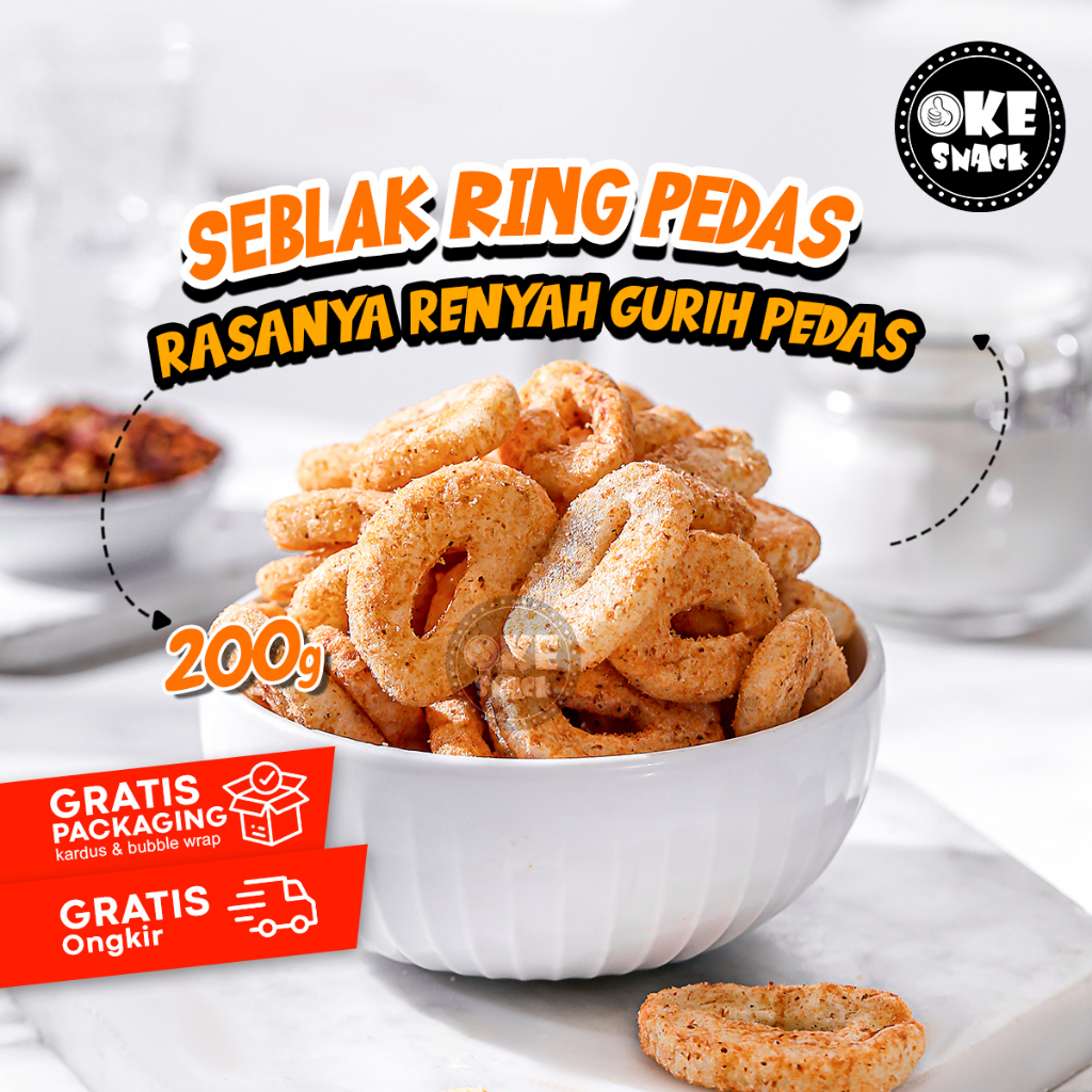 Jual Kerupuk Seblak Ring Pedas - 150g | Shopee Indonesia