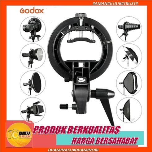 Jual Godox Mount S-Type Bracket Bowens For speedlite Flash Strobist ...