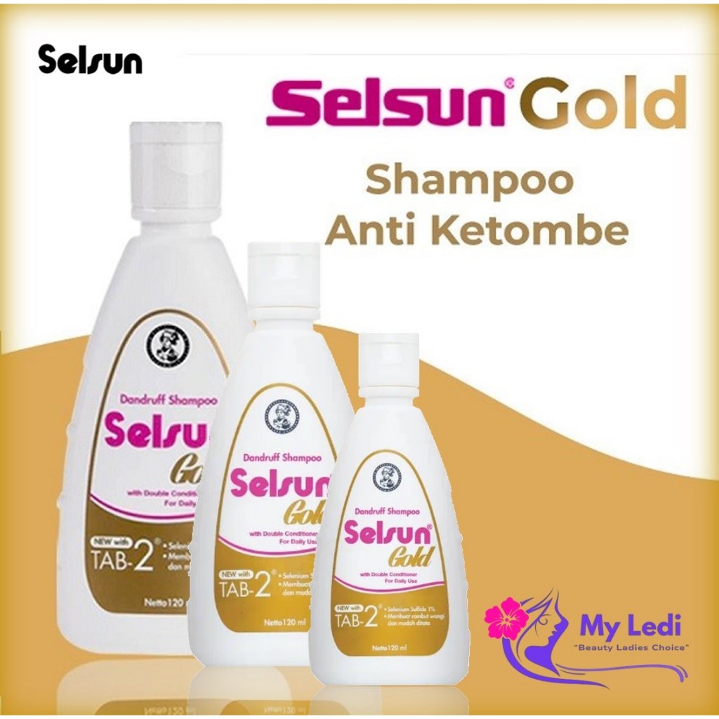Jual Selsun Gold Dandruff Shampoo With Double Conditioner 60ml - 120ml ...