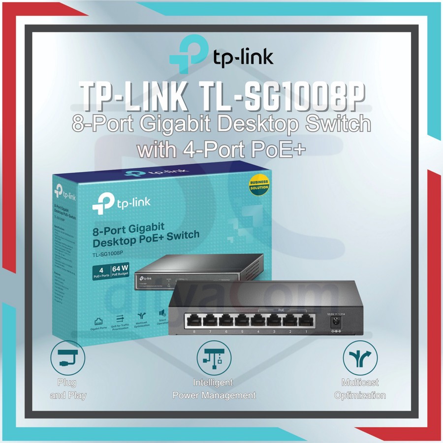 Jual TP-LINK TL-SG1008P 8 PORT GIGABIT DESKTOP SWITCH WITH 4 PORT POE ...