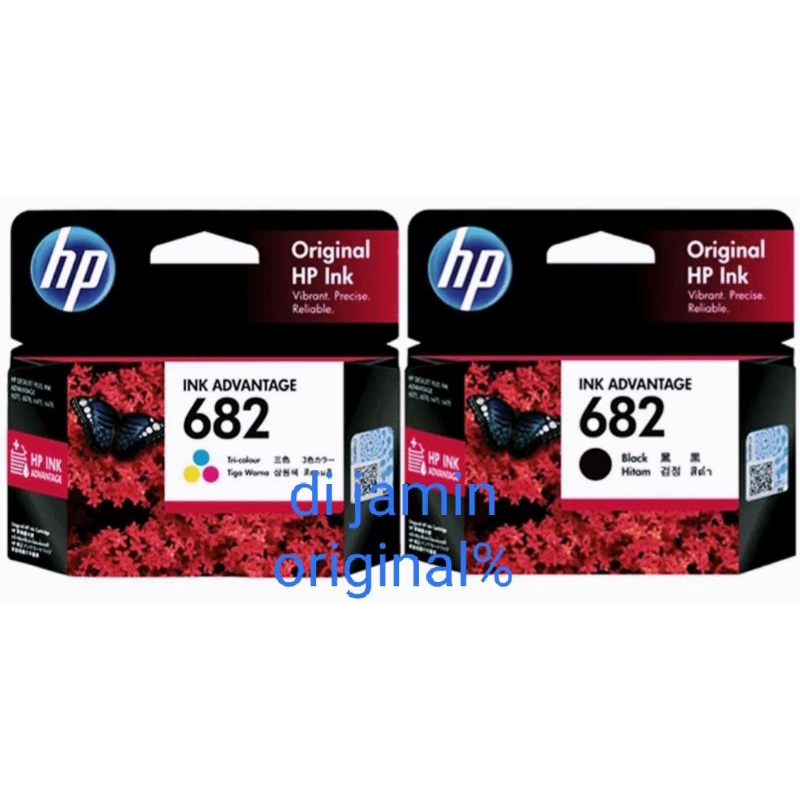 Jual tinta cartridge 682 black/682 color baru original% | Shopee Indonesia