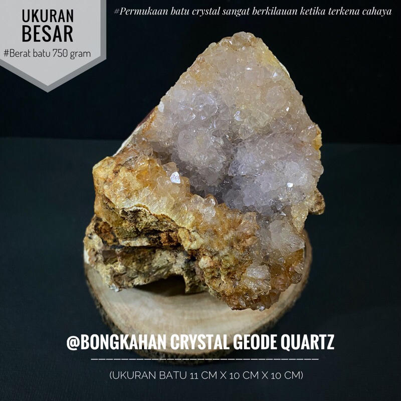 Jual Bongkahan Crystal Geode Quartz Natural L16 atau Clear Quartz Stone ...