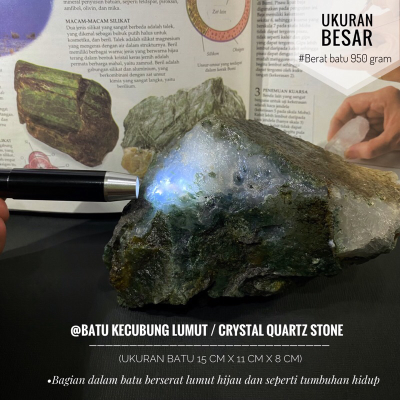 Jual Bongkahan Batu Kecubung Lumut Natural L37 atau Batu Crystal Quartz ...