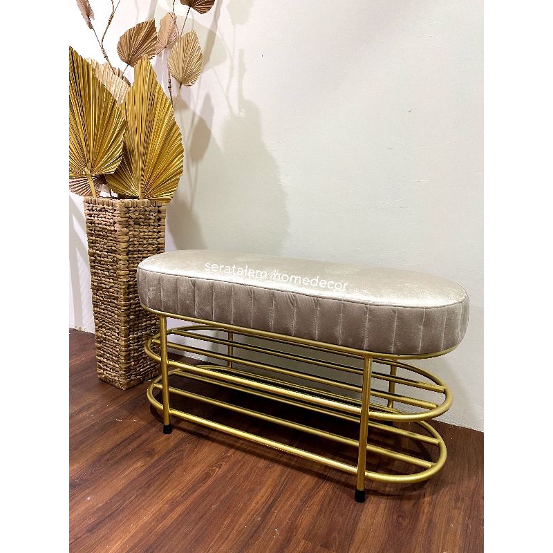 Jual Rak sepatu puff | Rak sepatu bench besi | Sofa bench | Rak sepatu ...