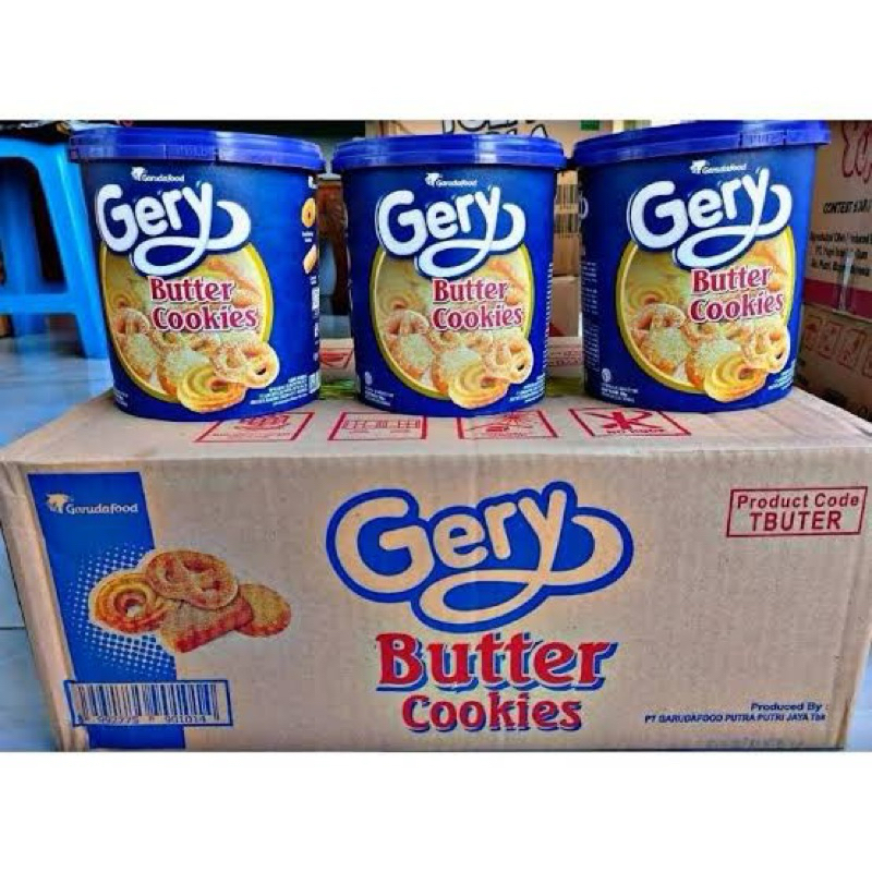 Jual Gery butter cookies 1 dus isi 6 - jajan lebaran - jajan kaleng ...