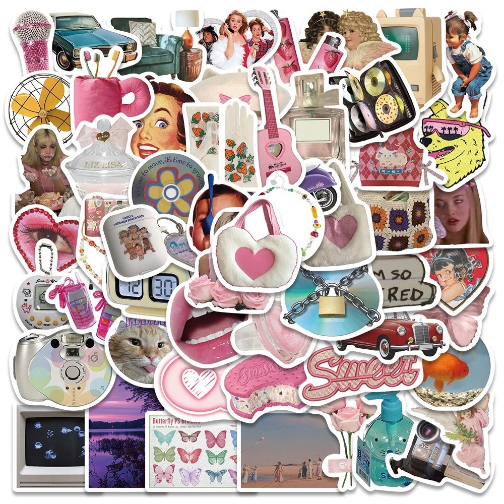 Jual 50 PCS STICKER PACK Y2K DECO STIKER PHONE CASE LAPTOP NOTEBOOK ...