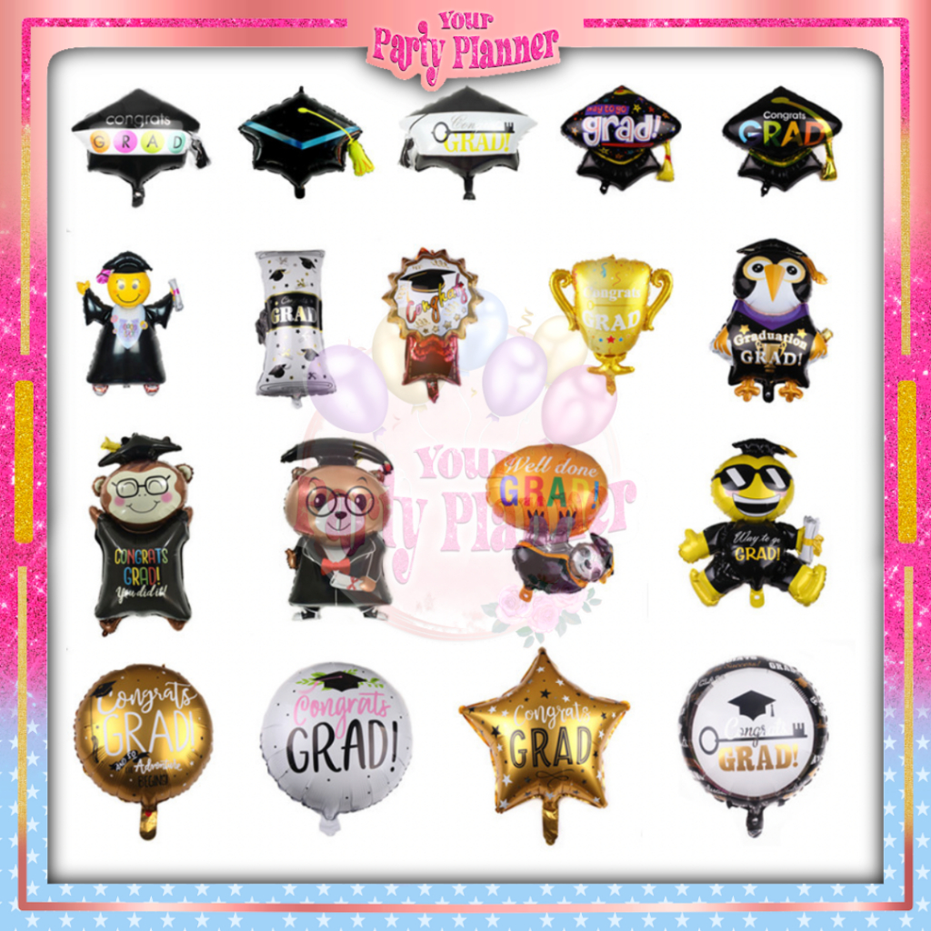 Jual Balon Foil Tema Graduation Congratulations Kelulusan Wisuda Toga ...