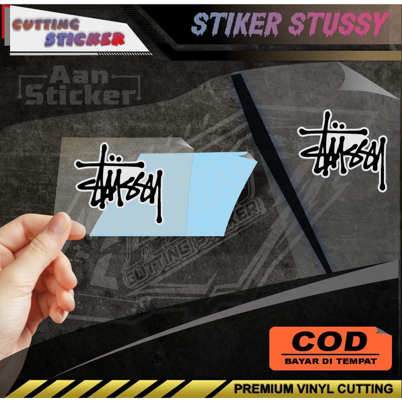 Jual Stiker Stussy sticker cutting ukuran 10 cm | Shopee Indonesia