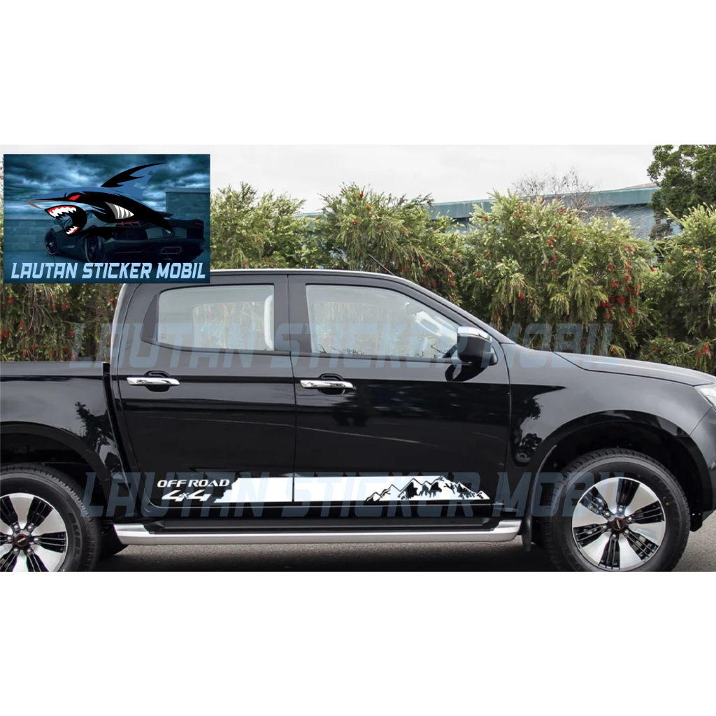 Jual cutting sticker mobil off road 4x4 sticker body samping mobil ...