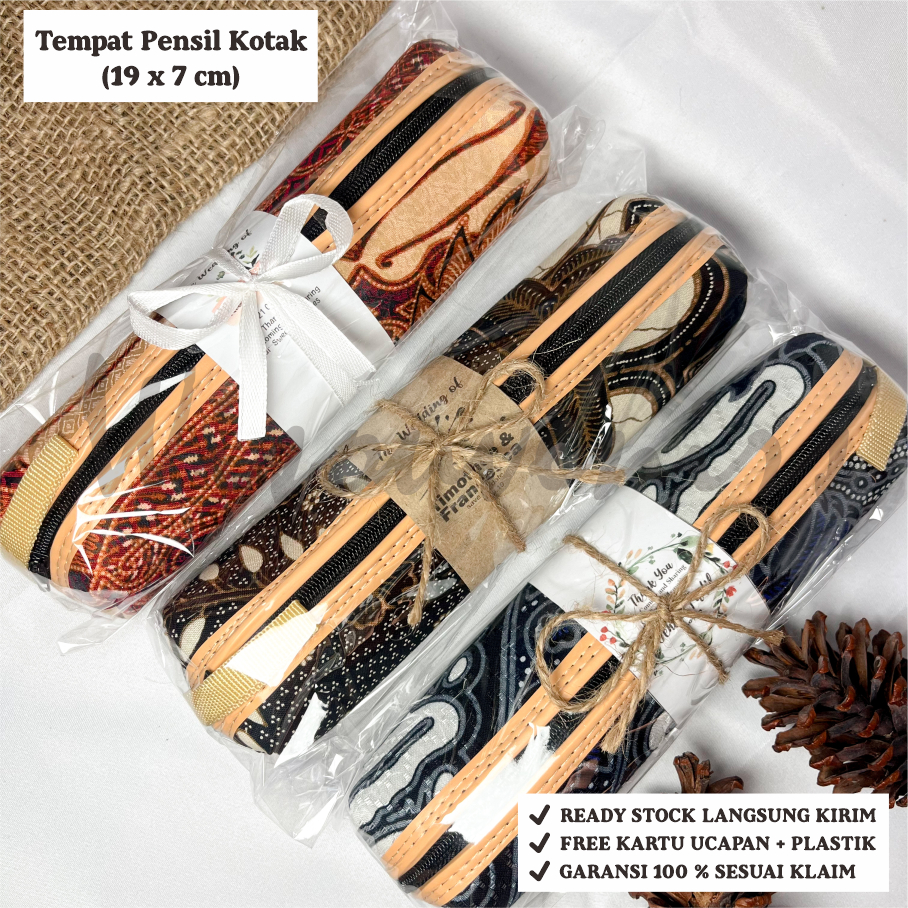 Jual Souvenir Pernikahan Tempat Pensil Batik Khas Jogja 19 x 7 cm Souvenir Tempat Pensil Batik ...