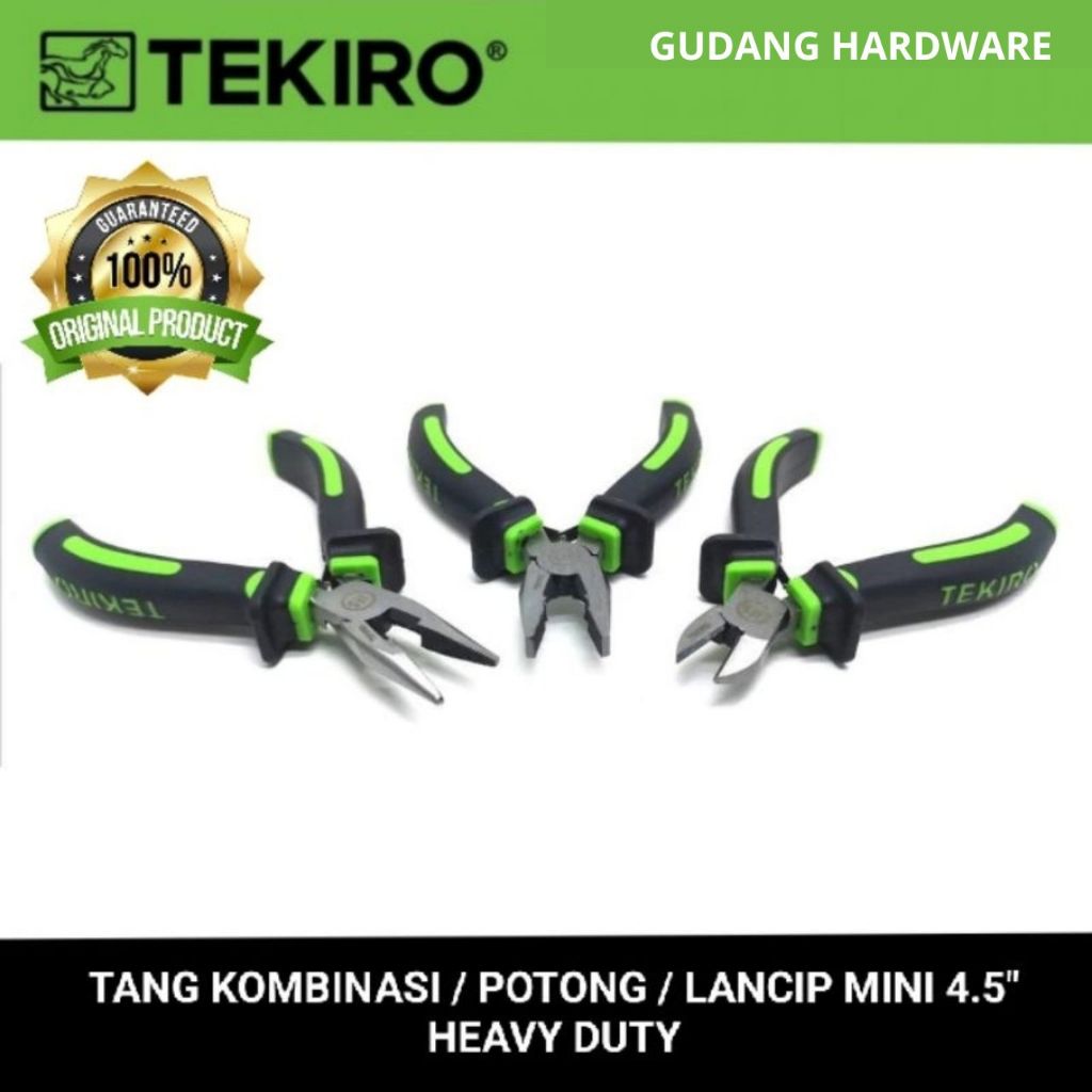 Jual TEKIRO tang mini kombinasi / potong / lancip 4.5" (100% original) | Shopee Indonesia