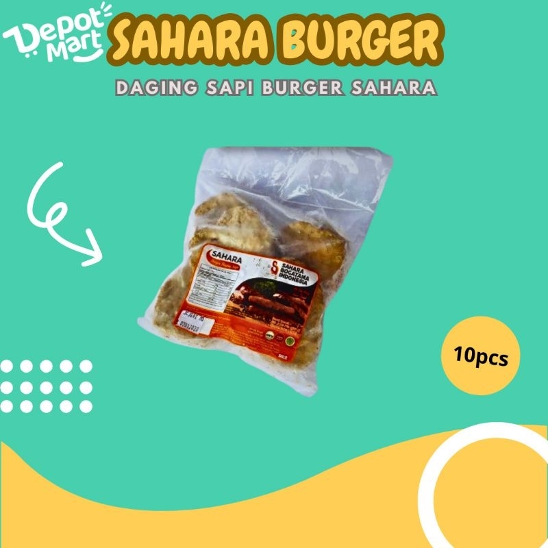 Jual Daging Burger Sahara Sapi Premium isi 10 Pcs DepotMart | Shopee ...