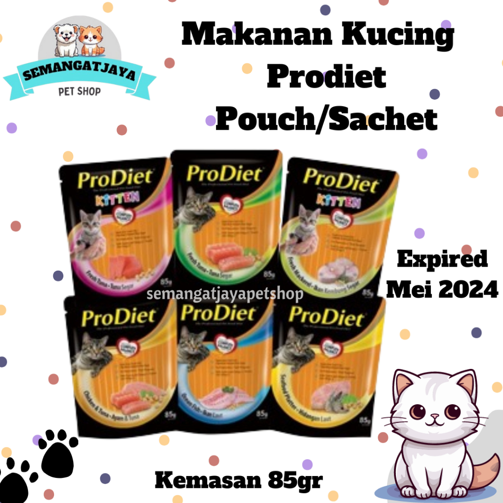 Jual PROMO!! Prodiet cat pouch sachet 85gr makanan kucing basah (EXP ...