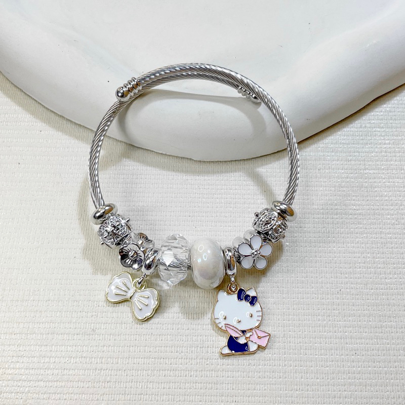 Jual Premium Gelang Pandora Charms Bracelet Serut Titanium Asli Wanita ...