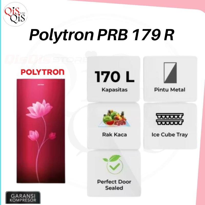 Jual KULKAS POLYTRON 1 PINTU 170 Liter - PRB 179R - Metallic Series ...