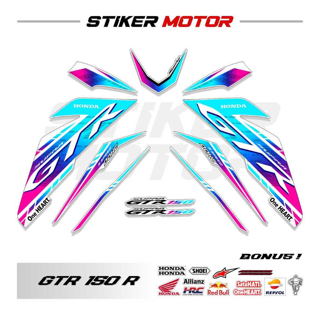 Jual GTR19 STRIPING STIKER STICKER LIS SUPRA GTR 150 R WINNER V1 RS ...