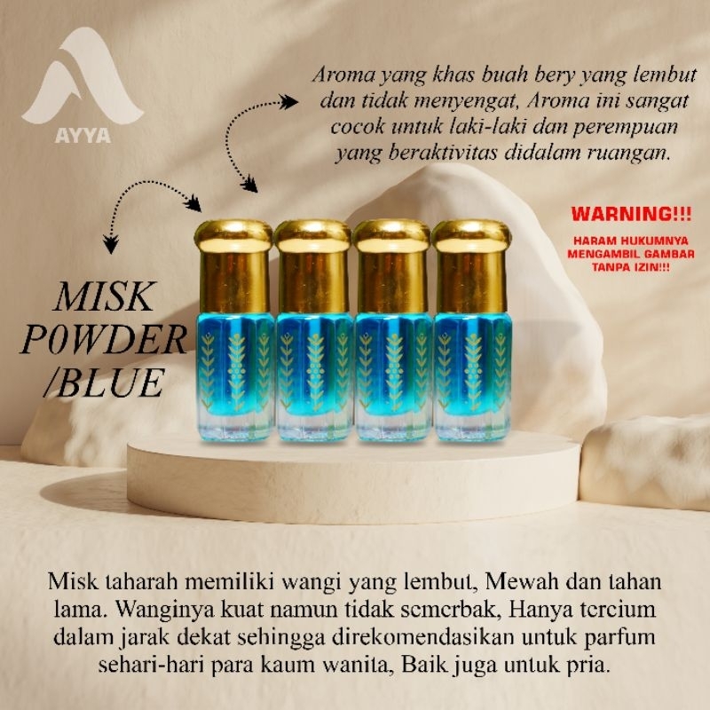 Jual Misk Taharah Biru Original / Musk Thaharah Biru Powder 3ml ...