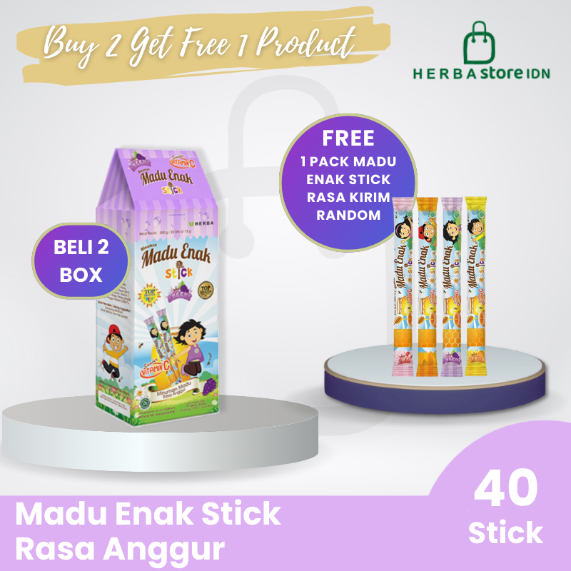 Jual Herba Madu Enak Stick isi 20 Stick per Box Madu + Vitamin C ...