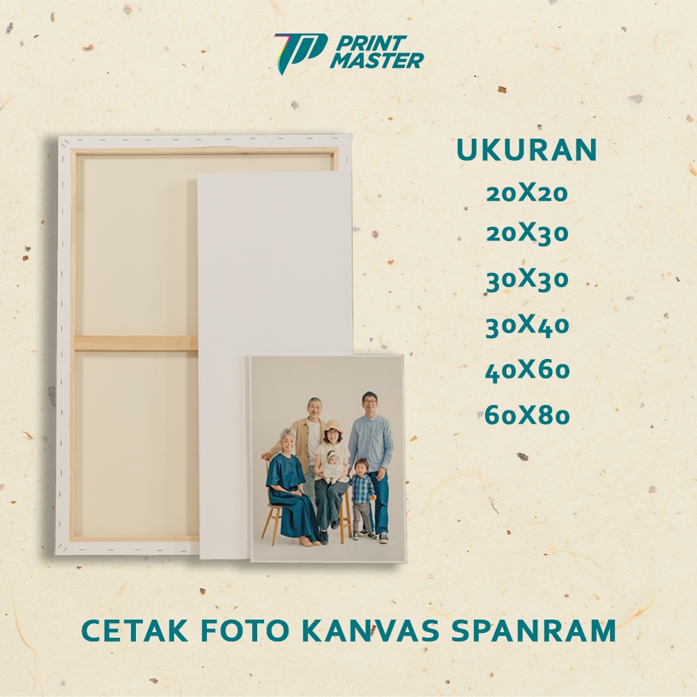 Jual Cetak Canvas / Kanvas Custom Foto Spanram | Shopee Indonesia